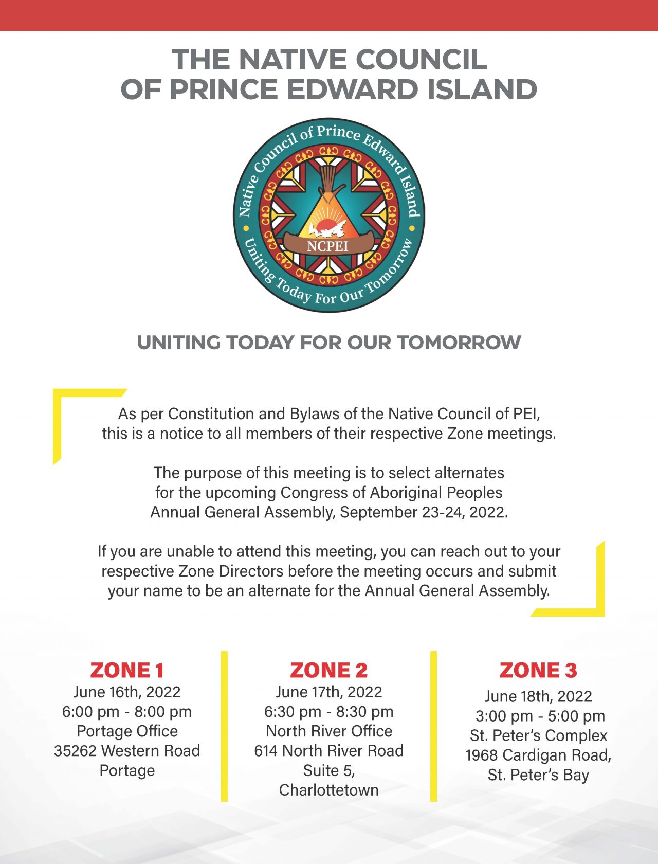 Community Meetings | Native Council of Prince Edward Island